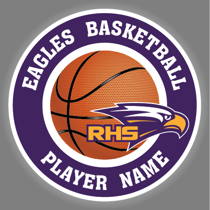Shop RICHARDSON EAGLES Purple Basketball Car Decal| BLADESHARK Sports