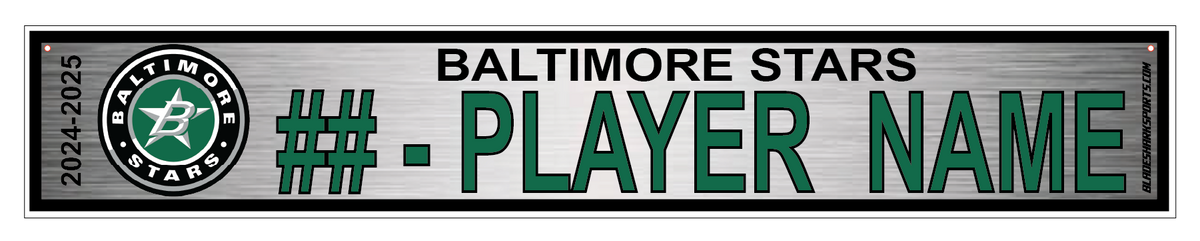 Shop BALTIMORE STARS Hockey Custom "Locker Room" Nameplate| BLADESHARK ...
