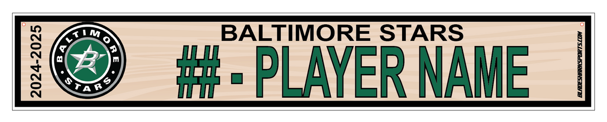 Shop BALTIMORE STARS Hockey Custom "Locker Room" Nameplate| BLADESHARK ...