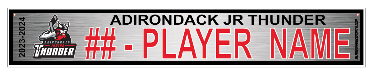 Shop ADIRONDACK JR THUNDER Hockey Custom "Locker" Room Nameplate ...