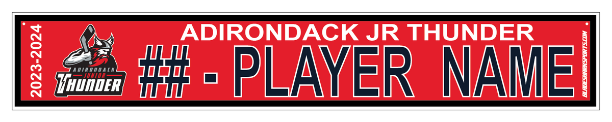 Shop ADIRONDACK JR THUNDER Hockey Custom "Locker" Room Nameplate ...