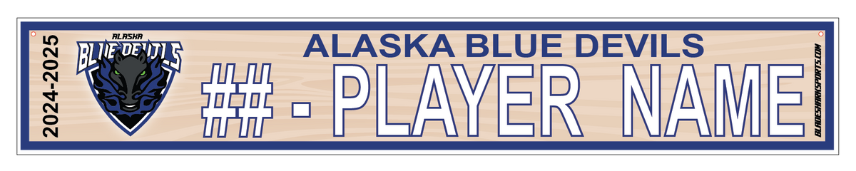 Shop ALASKA BLUE DEVILS Hockey Custom "Locker" Room Nameplate ...