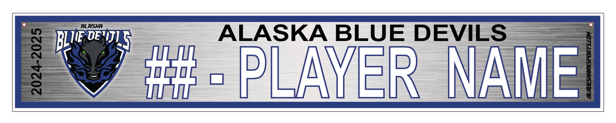 Shop ALASKA BLUE DEVILS Hockey Custom "Locker" Room Nameplate ...