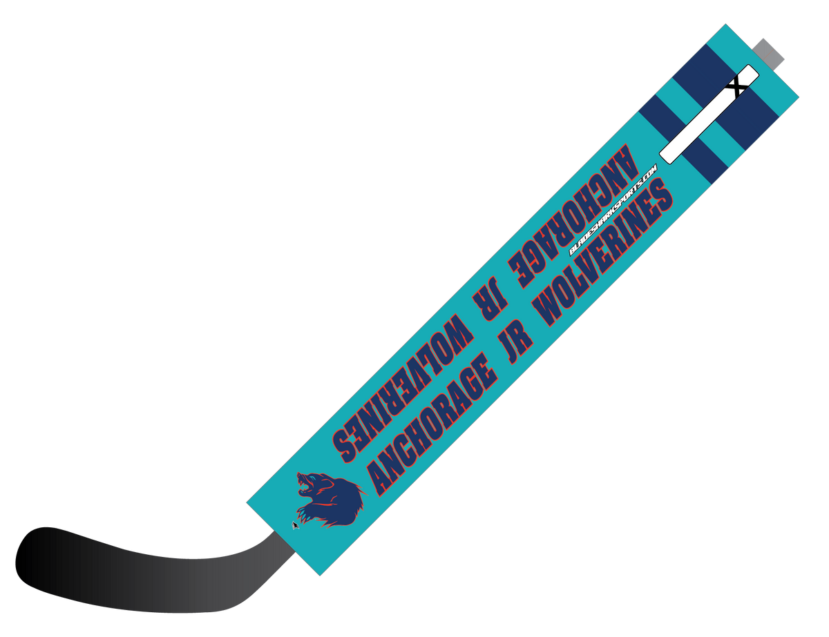Shop ANCHORAGE JR WOLVERINES Custom MINI Hockey Stick Wrap| BLADESHARK ...