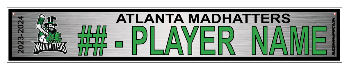 Shop ATLANTA MADHATTERS Hockey Custom "Locker" Room Nameplate ...
