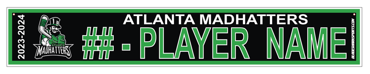 Shop ATLANTA MADHATTERS Hockey Custom "Locker" Room Nameplate ...