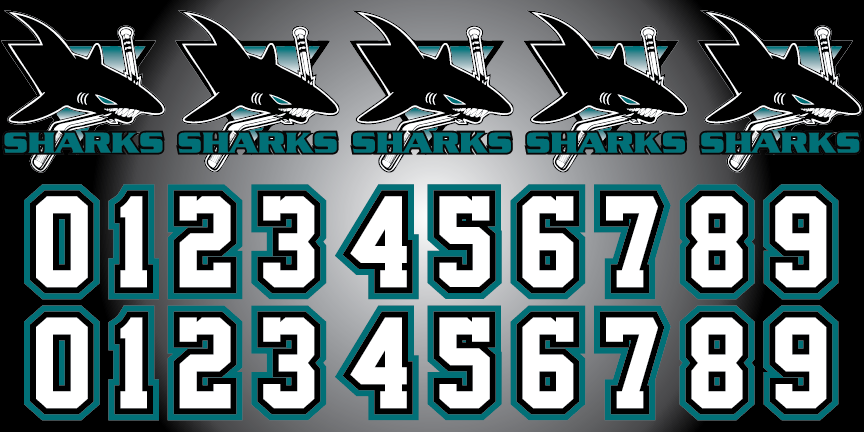 Shop ATLANTIC CITY SHARKS Hockey Helmet Decals| BLADESHARK Sports