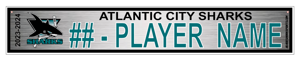 Shop ATLANTIC CITY SHARKS Hockey Custom "Locker" Room Nameplate ...