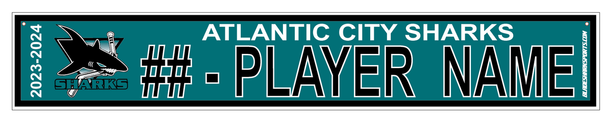 Shop ATLANTIC CITY SHARKS Hockey Custom "Locker" Room Nameplate ...