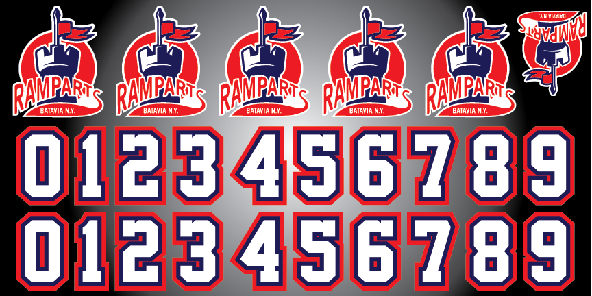 Shop BATAVIA RAMPARTS Hockey Helmet Decals| BLADESHARK Sports