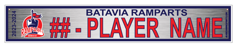 Shop BATAVIA RAMPARTS Hockey Custom "Locker" Room Nameplate| BLADESHARK ...