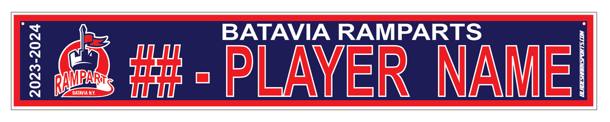 Shop BATAVIA RAMPARTS Hockey Custom "Locker" Room Nameplate| BLADESHARK ...