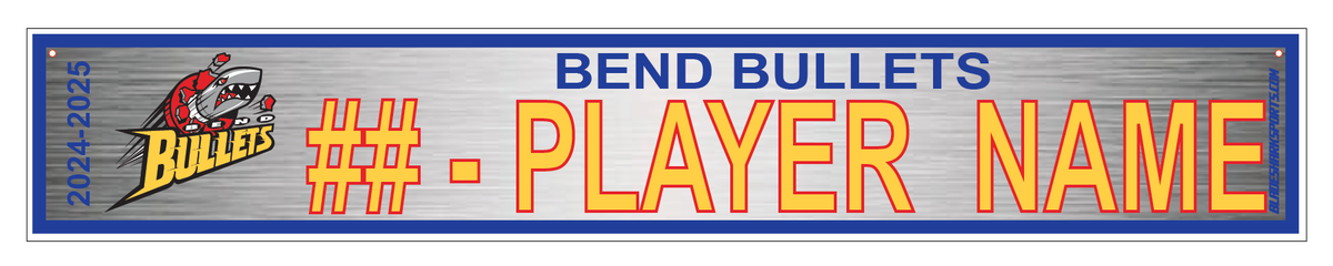Shop BEND BULLETS Hockey Custom "Locker" Room Nameplate| BLADESHARK Sports