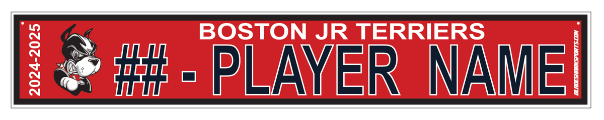 Shop BOSTON JR TERRIERS Hockey Custom "Locker" Room Nameplate ...