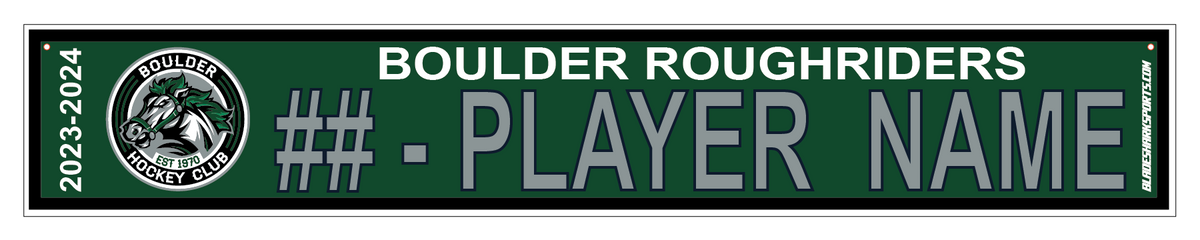 Shop BOULDER ROUGHRIDERS Hockey Custom "Locker" Room Nameplate ...