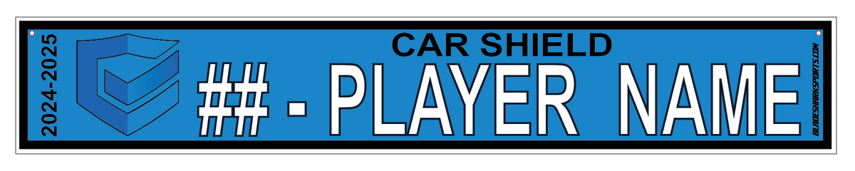 Shop CAR SHIELD Hockey Custom "Locker Room" Nameplate| BLADESHARK Sports