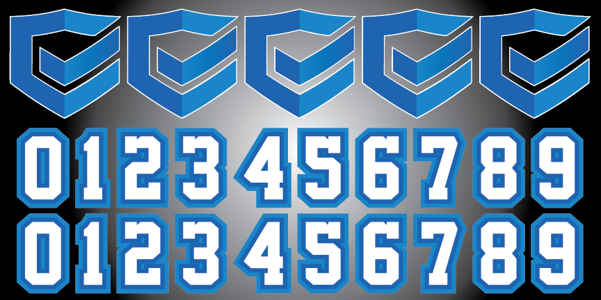 Shop CAR SHIELD Hockey Helmet Decals Kit| BLADESHARK Sports