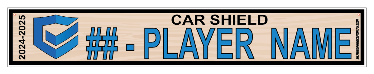 Shop CAR SHIELD Hockey Custom "Locker Room" Nameplate| BLADESHARK Sports