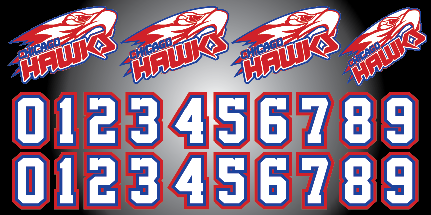 Shop CHICAGO HAWKS Hockey Helmet Decals| BLADESHARK Sports