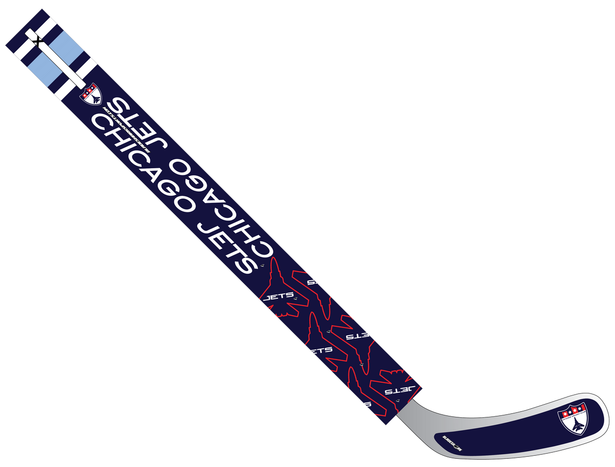 Shop CHICAGO JETS Custom Hockey Stick Wrap| BLADESHARK Sports