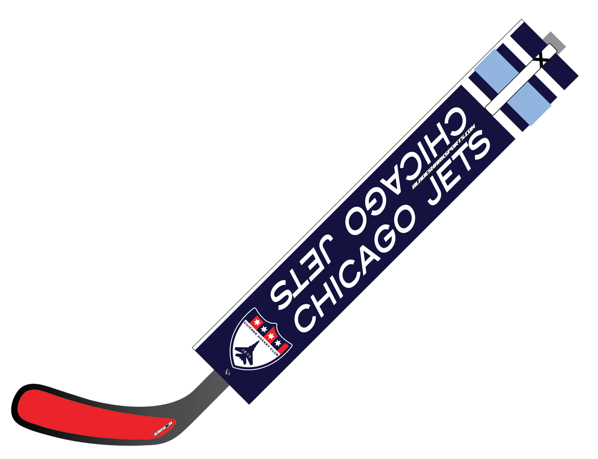 Shop CHICAGO JETS Custom Hockey Stick Wrap| BLADESHARK Sports