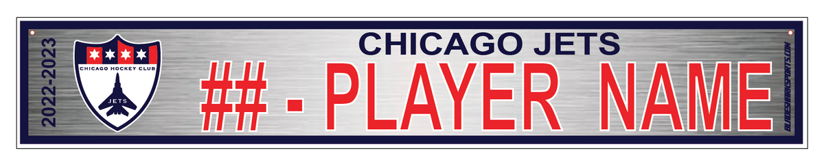 Shop CHICAGO JETS Hockey Custom "Locker" Room Nameplate| BLADESHARK Sports