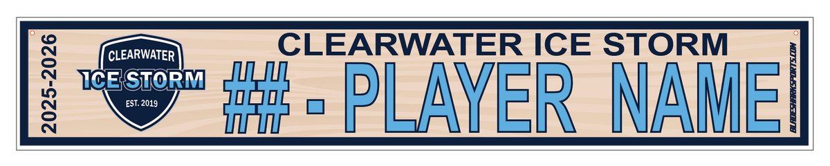 Shop CLEARWATER ICE STORM Hockey Custom "Locker Room" Nameplate ...