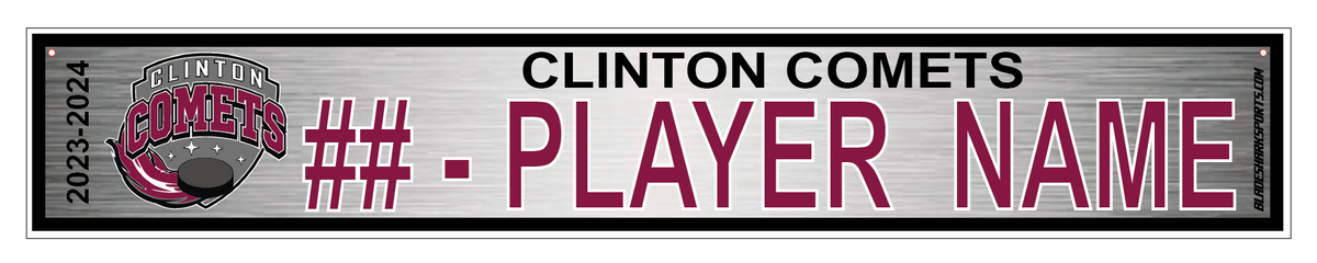 Shop CLINTON COMETS Hockey Custom "Locker" Room Nameplate| BLADESHARK ...