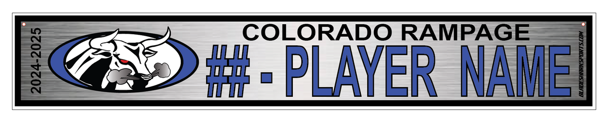 Shop COLORADO RAMPAGE Hockey Custom "Locker Room" Nameplate| BLADESHARK ...