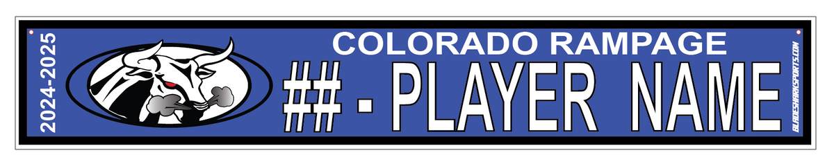 Shop COLORADO RAMPAGE Hockey Custom "Locker Room" Nameplate| BLADESHARK ...