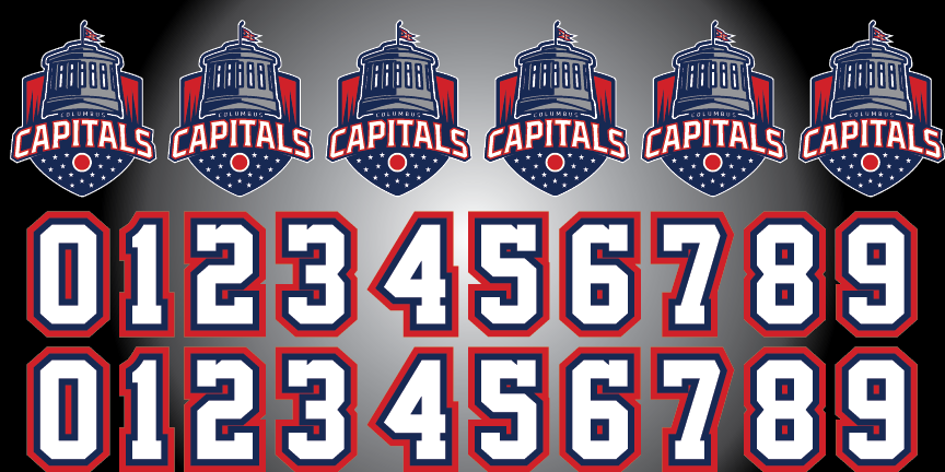 Shop COLUMBUS CAPITALS Hockey Helmet Decals Kit| BLADESHARK Sports