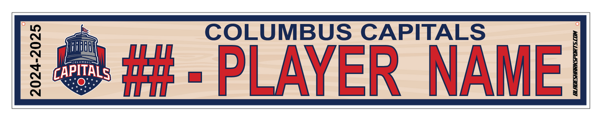 Shop COLUMBUS CAPITALS Hockey Custom "Locker Room" Nameplate ...