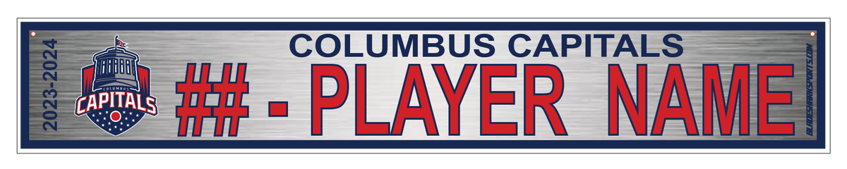 Shop COLUMBUS CAPITALS Hockey Custom "Locker Room" Nameplate ...