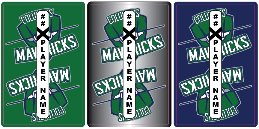 Shop COLUMBUS MAVERICKS HAWKS Hockey Stick Shaft Labels| BLADESHARK Sports