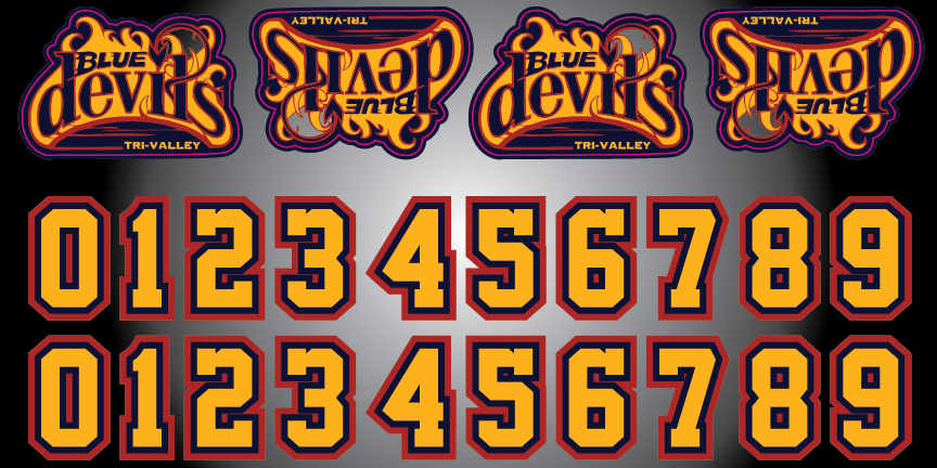 Shop TRI VALLEY BLUE DEVILS Hockey Helmet Decals| BLADESHARK Sports