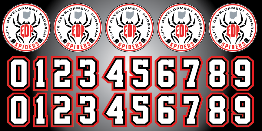 Shop EDP SPIDERS Hockey Helmet Decals Kit| BLADESHARK Sports