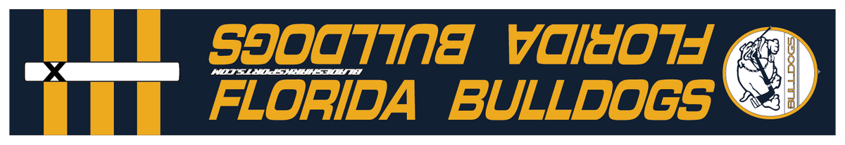 Shop FLORIDA BULLDOGS Custom MINI Hockey Stick Wrap| BLADESHARK Sports