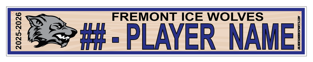 Shop FREMONT ICE WOLVES Hockey Custom "Locker Room" Nameplate ...