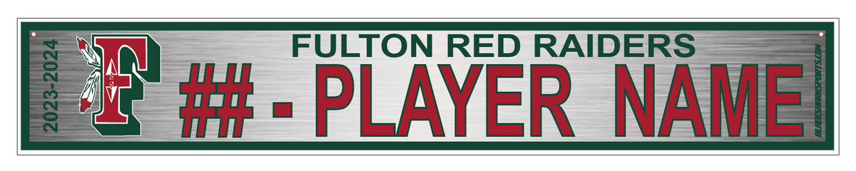 Shop FULTON RED RAIDERS Hockey Custom "Locker" Room Nameplate ...