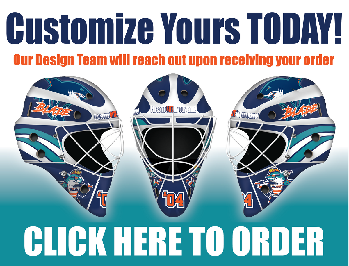 CUSTOMIZE YOURS TODAY Custom Hockey Goalie Helmet Wrap Kit| BLADESHARK ...