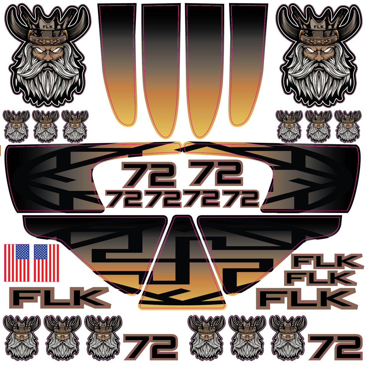 Shop FLORIDA KINGS Custom Hockey Goalie Helmet Wrap Kit| BLADESHARK Sports