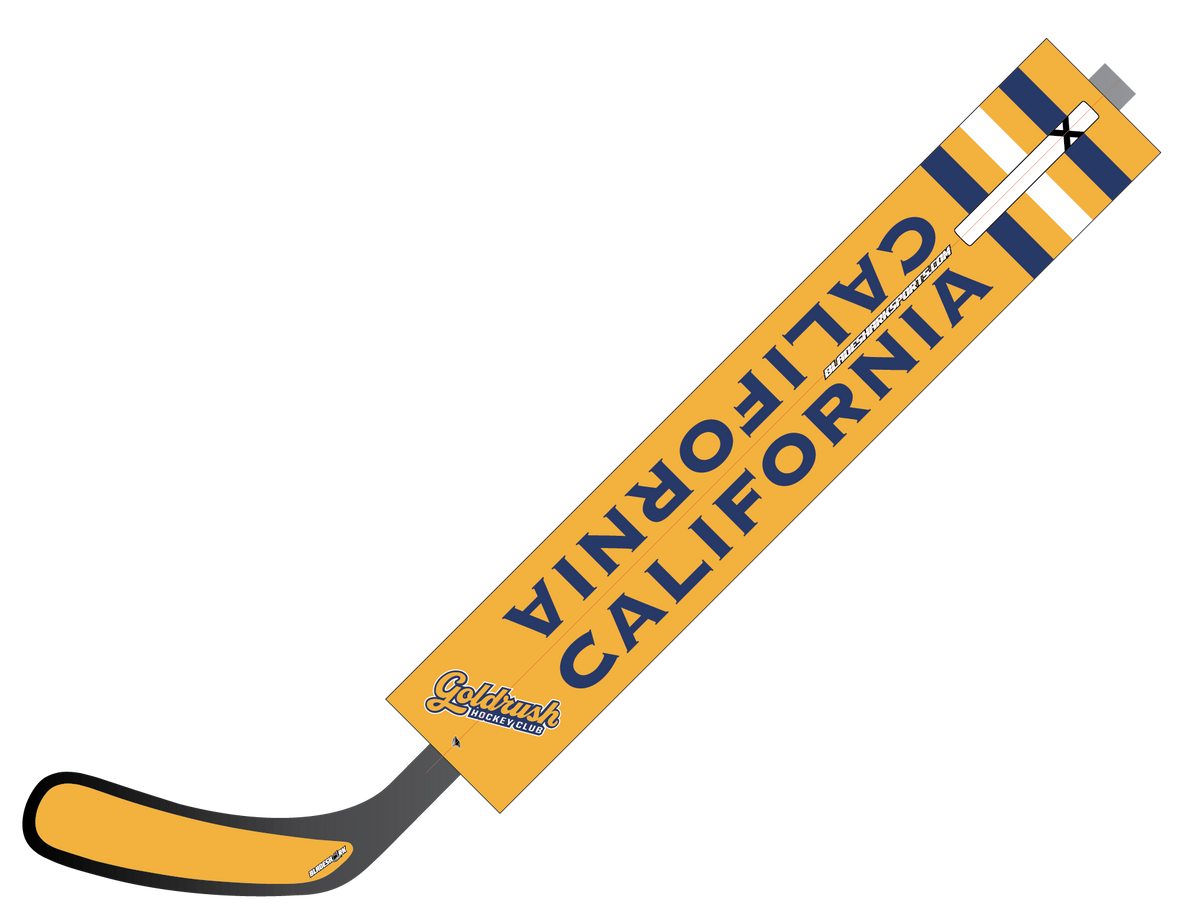 Shop GOLDRUSH HC Custom MINI Hockey Stick Wrap| BLADESHARK Sports