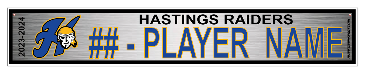 Shop HASTINGS RAIDERS Hockey Custom "Locker" Room Nameplate| BLADESHARK ...