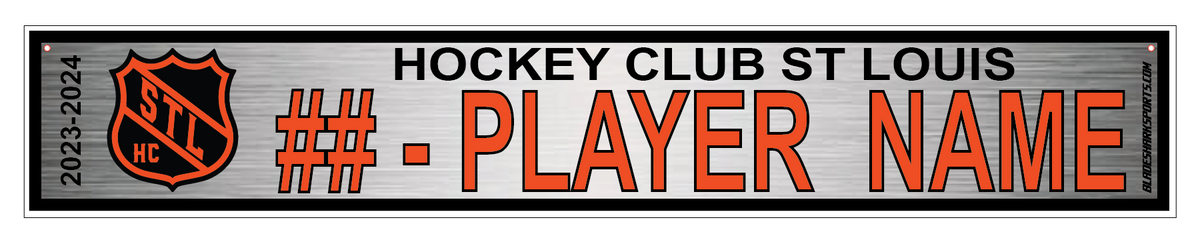 Shop HC ST LOUIS Hockey Custom "Locker" Room Nameplate| BLADESHARK Sports