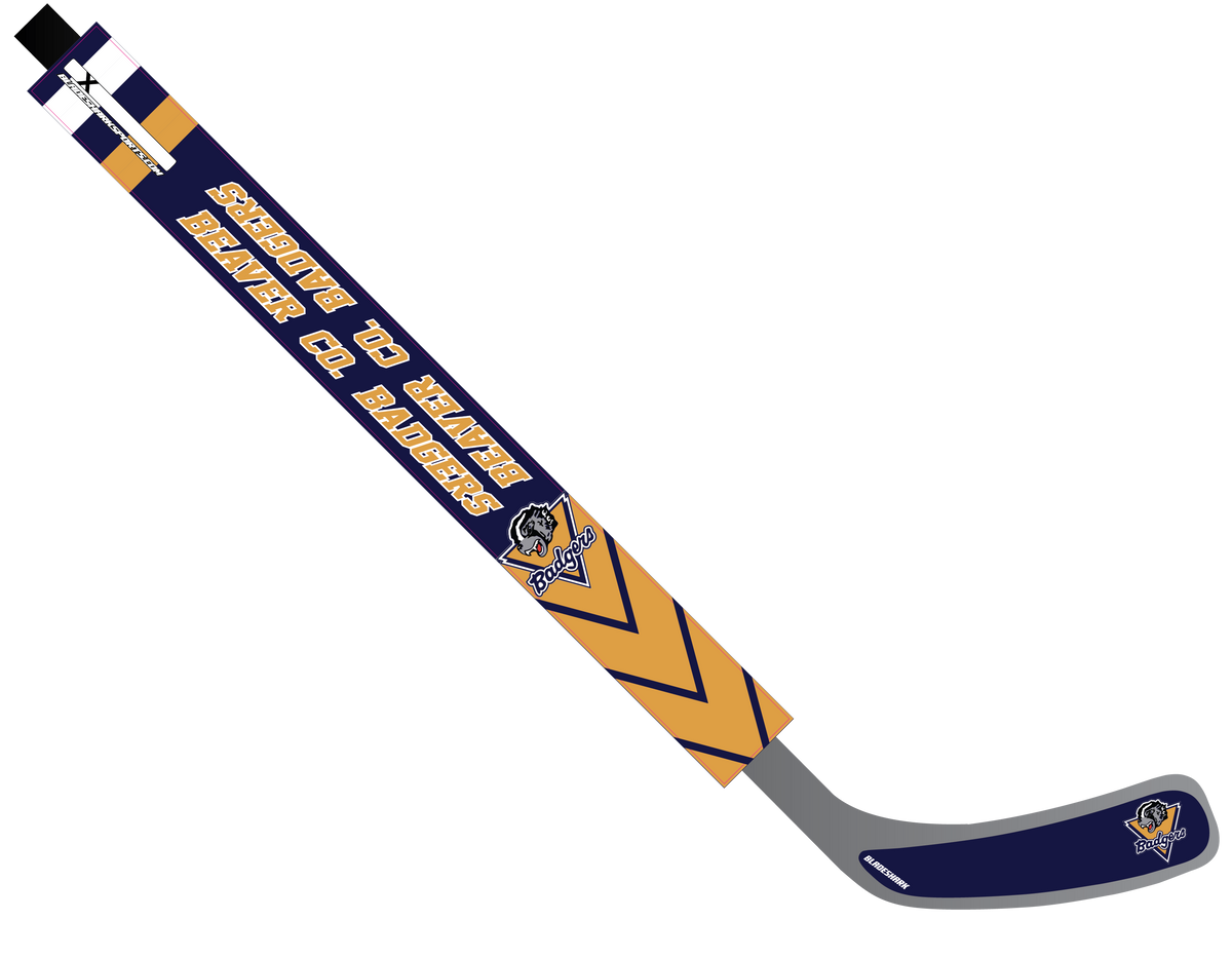 Shop BEAVER COUNTY BADGERS Custom Hockey Stick Wrap| BLADESHARK Sports