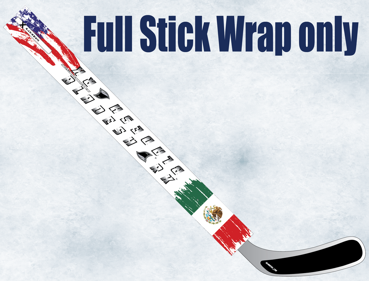 Shop MEXICO AMERICA Custom Hockey Stick Wrap| BLADESHARK Sports