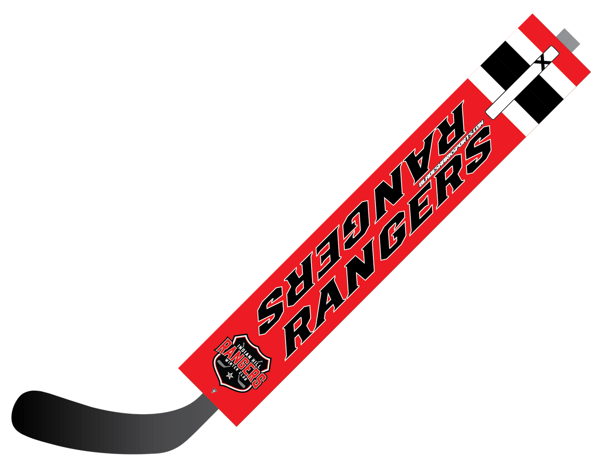 Shop INDIAN HILL RANGERS Custom MINI Hockey Stick Wrap| BLADESHARK Sports