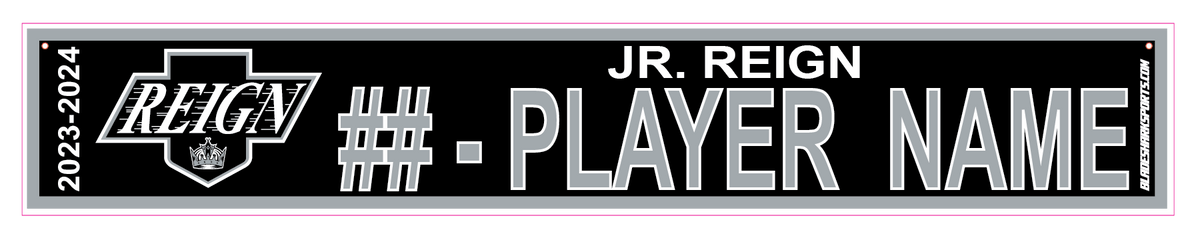 Shop JR REIGN Hockey Custom "Locker" Room Nameplate| BLADESHARK Sports