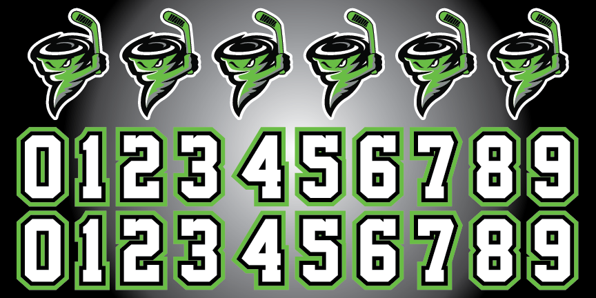 Shop LABEDA KAOS Hockey Helmet Decals Kit| BLADESHARK Sports