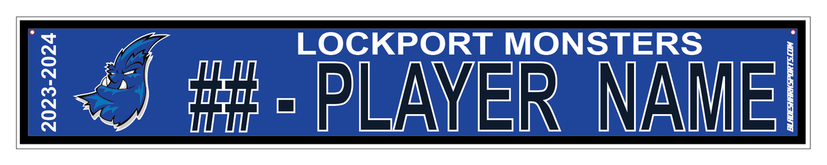 Shop LOCKPORT MONSTERS Hockey Custom "Locker" Room Nameplate ...